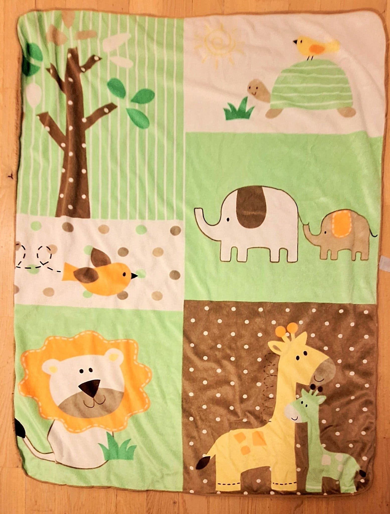 Mjuk babyfilt med djurmotiv baby blanket | Köp på Tradera (693484027)