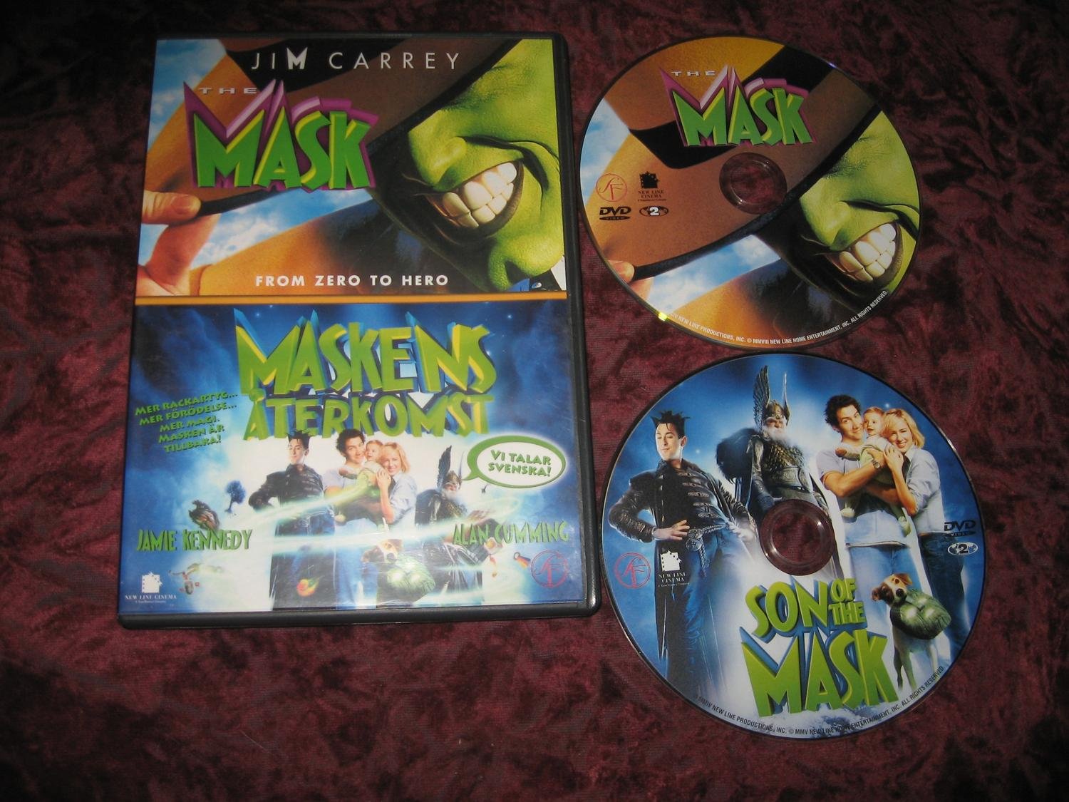 THE MASK + MASKENS ÅTERKOMST (,JIM CARREY,JAMIE.. | Köp på Tradera ...