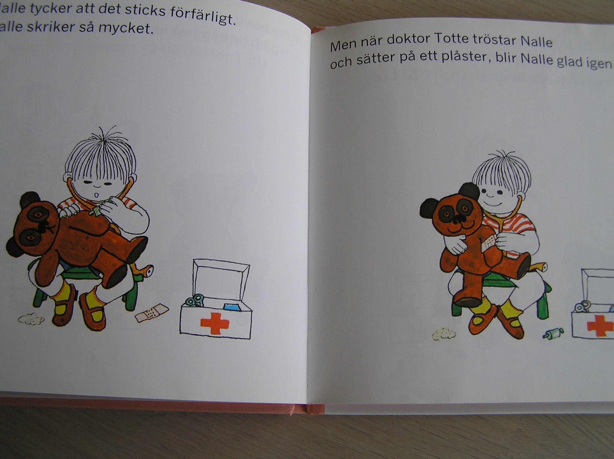 Totte går till doktorn Gunilla Wolde barnbok bok i bra skick