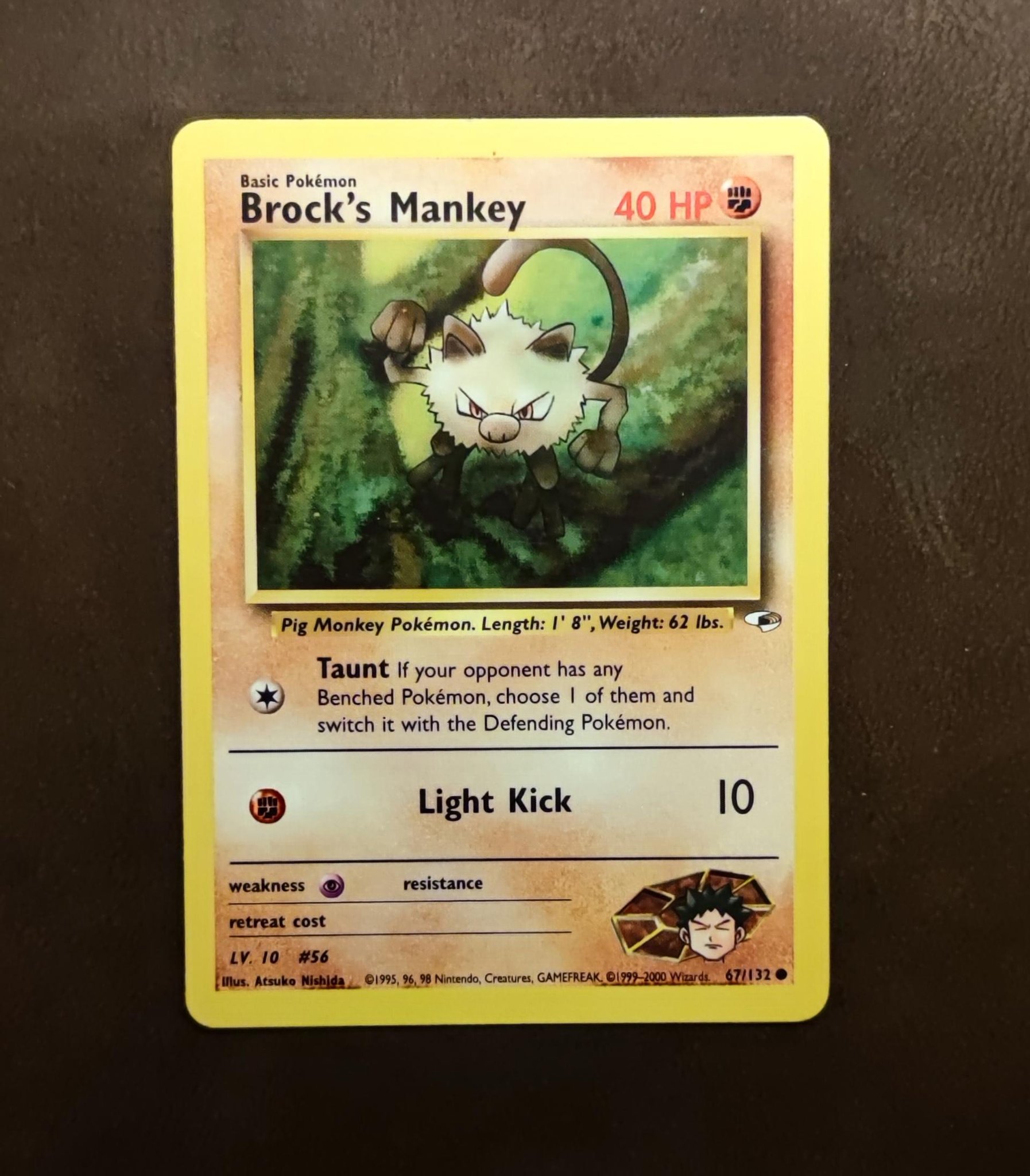 Brock's Mankey 67/132 Gym Heroes Pokemon kort W.. | Köp på Tradera ...