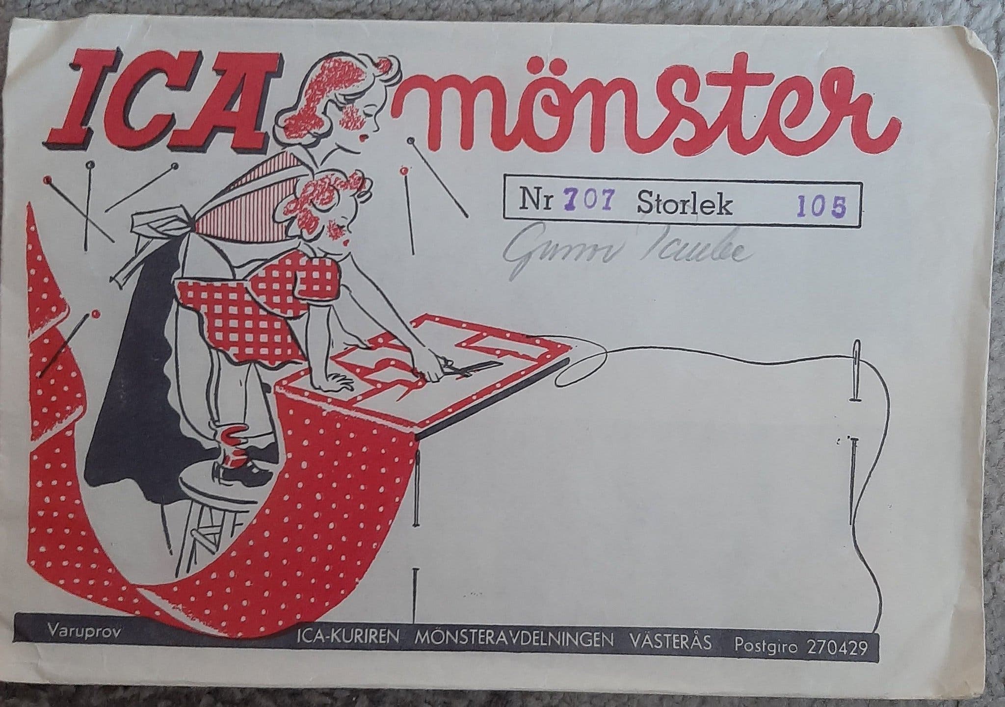 VINTAGE SY MÖNSTER TILL KLÄDER ICA KURIREN BARN.. | Köp på Tradera ...