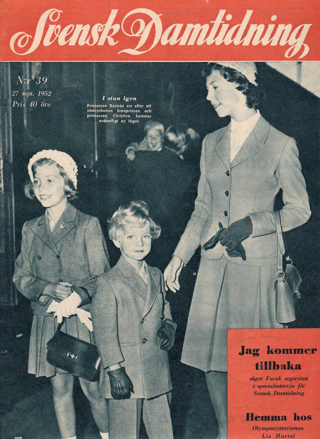 S-D 1952-39 Désirée.Ellen Rasch.Lidingö Ulla Oc.. | Köp på Tradera ...