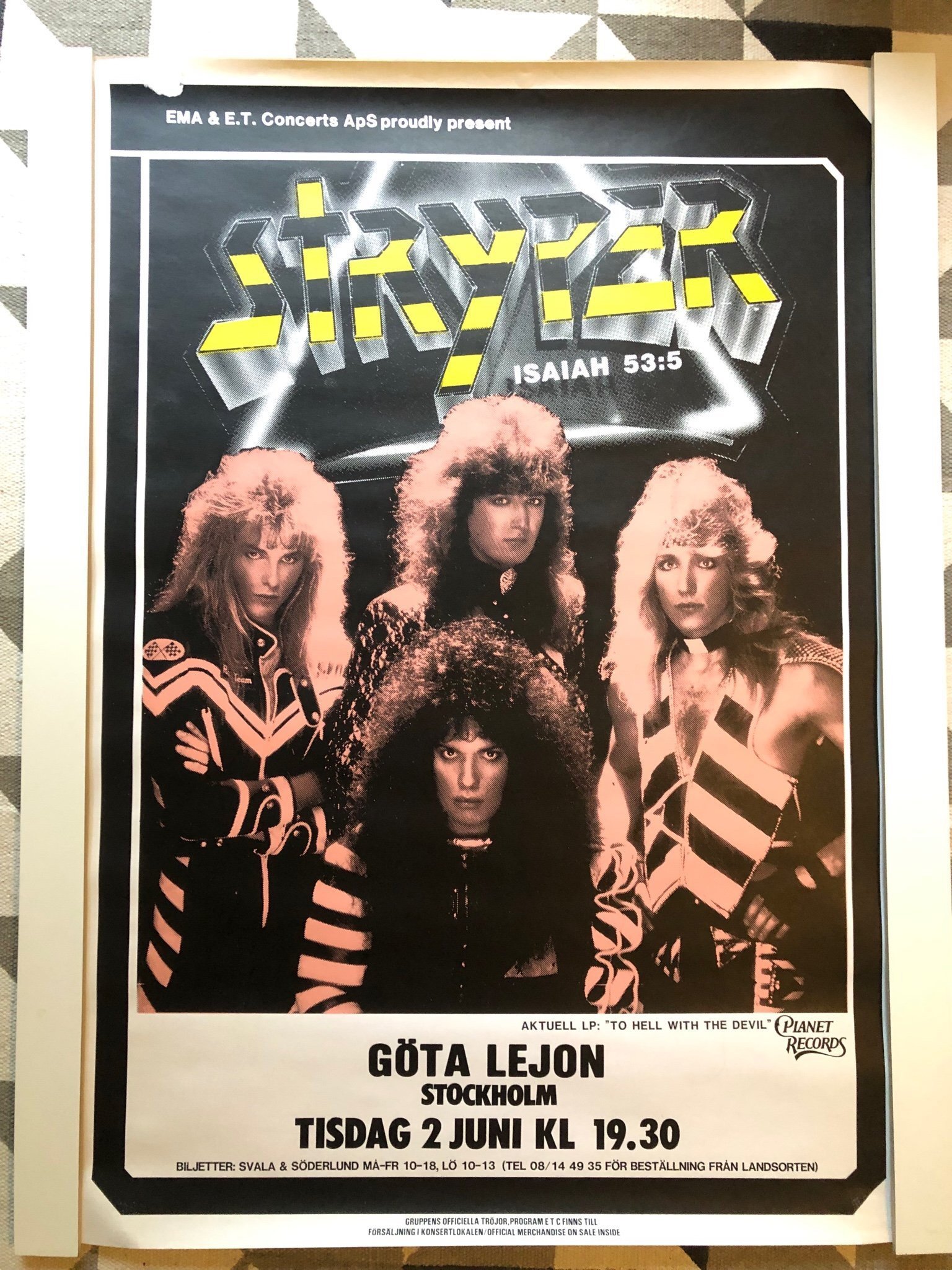 Se produkter som liknar Poster Affisch Stryper konser.. på Tradera ...
