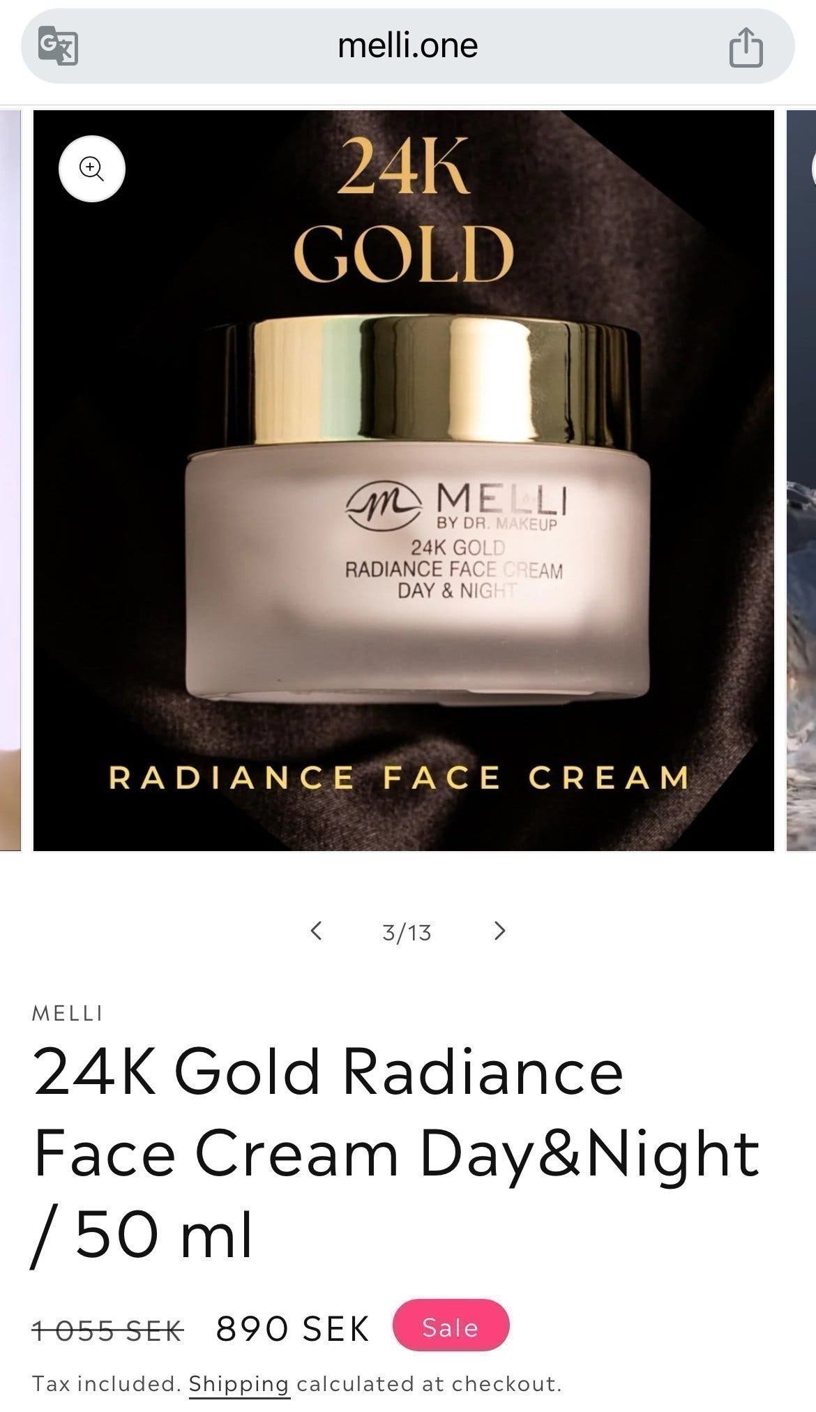 Melli 24K Gold Radiance Face Cream Day & Night .. | Köp på Tradera ...