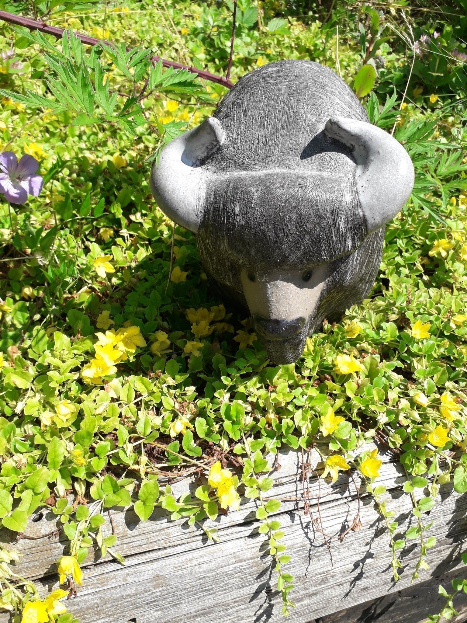 en stor Skulptur Bisonoxe Uppsala Ekeby 60-tal | Köp på Tradera (699454479)