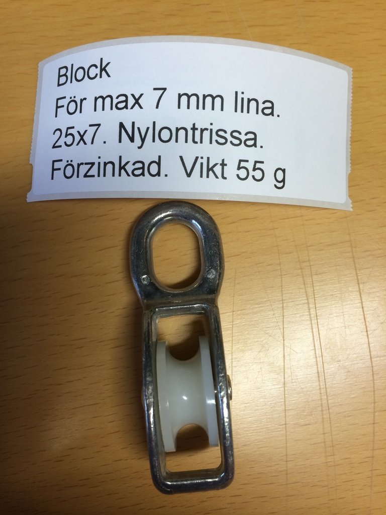 Block / Talja max 7mm lina | Köp från Lincotrading på Tradera (391534001)