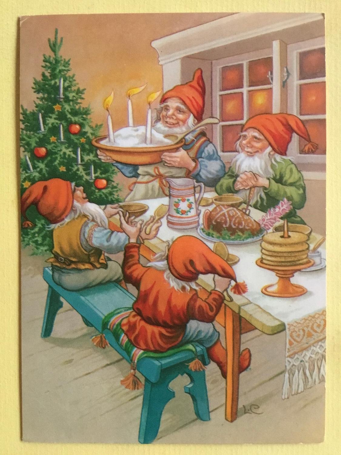 Julkort Tomtar LC Lars Carlsson | Köp på Tradera (577515335)