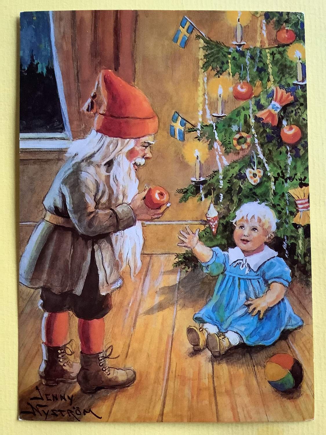 Julkort Tomte Barn JENNY NYSTRÖM | Köp på Tradera (612488586)