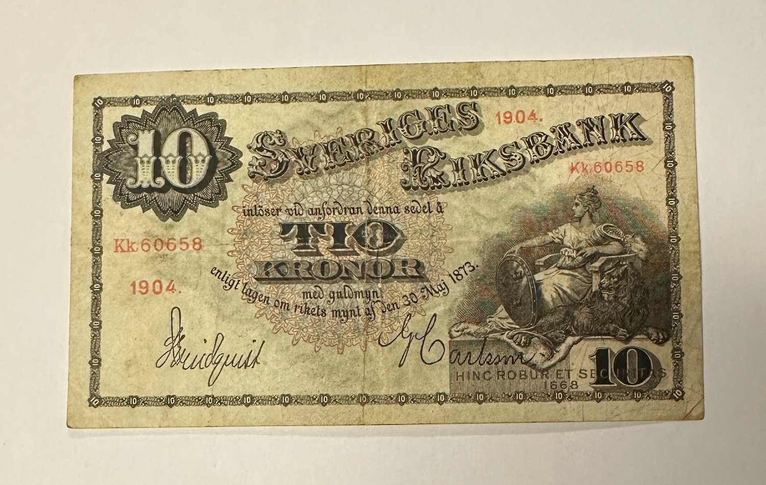 10 Kronor 1904 Sedel | Köp från arsenalen på Tradera (653677036)
