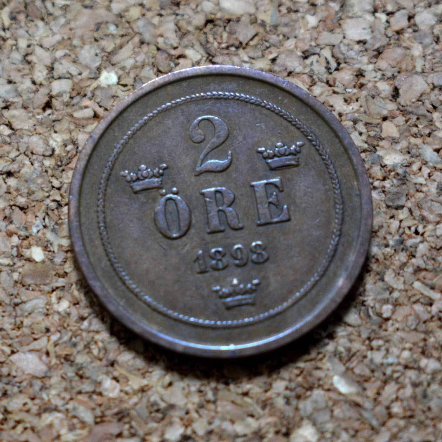Sverige 1898 Mynt 2 öre OII Kv.8 | Köp på Tradera (694016318)