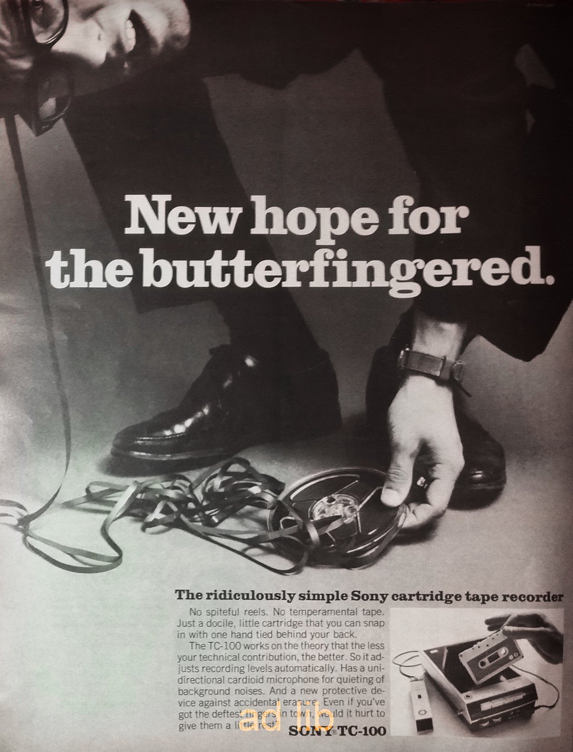 SONY TC-100 TAPE RECORDER, REKLAM AD TIDNINGSAN.. | Köp på Tradera ...