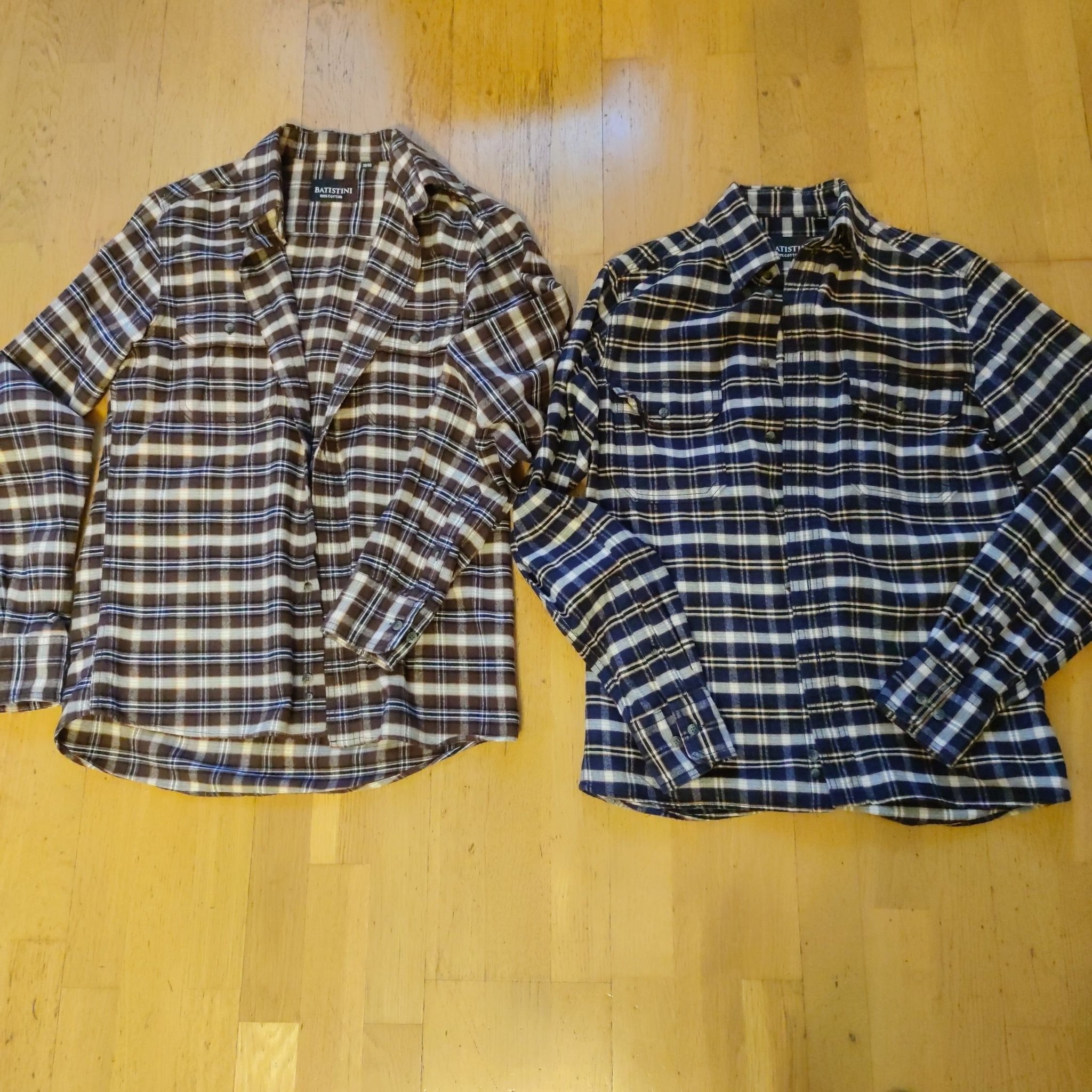 Två Flanellskjortor från Batistini 100%COTTON | Köp på Tradera (702049902)