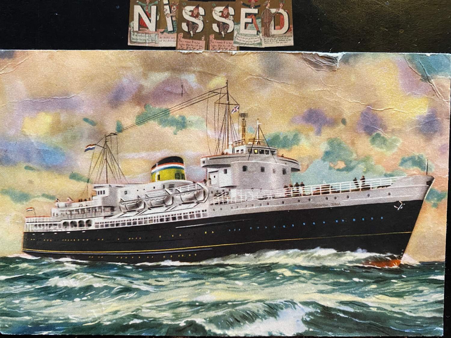 Tecknat vykort på m/s koningen .. | Köp från nissed2018 på Tradera ...