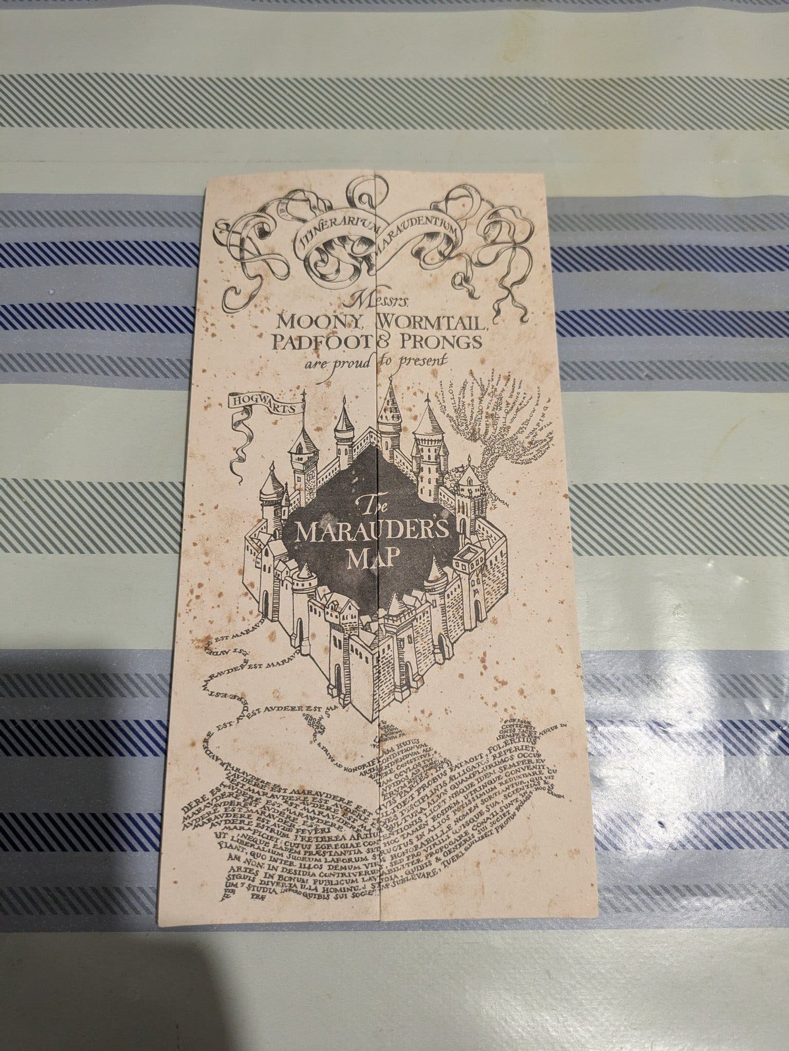 Marodörernas karta (Marauder's Map) från Harry .. | Köp på Tradera ...