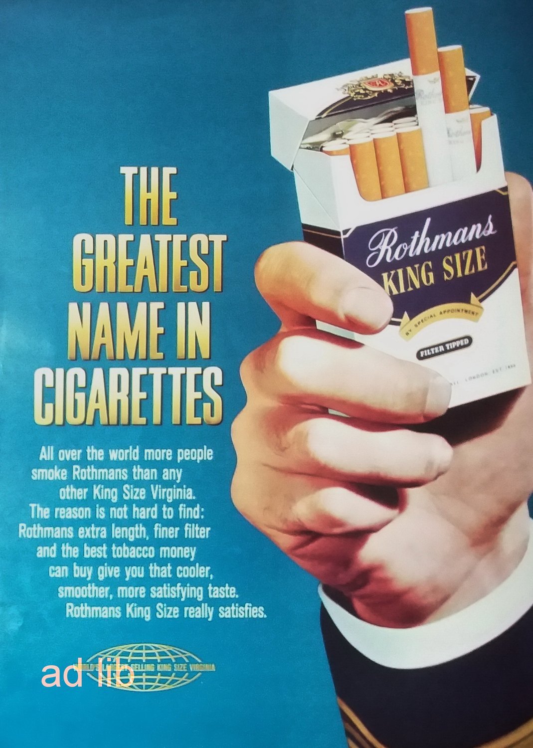 ROTHMANS - THE GREATEST NAME IN CIGARETTES, REK.. | Köp på Tradera ...