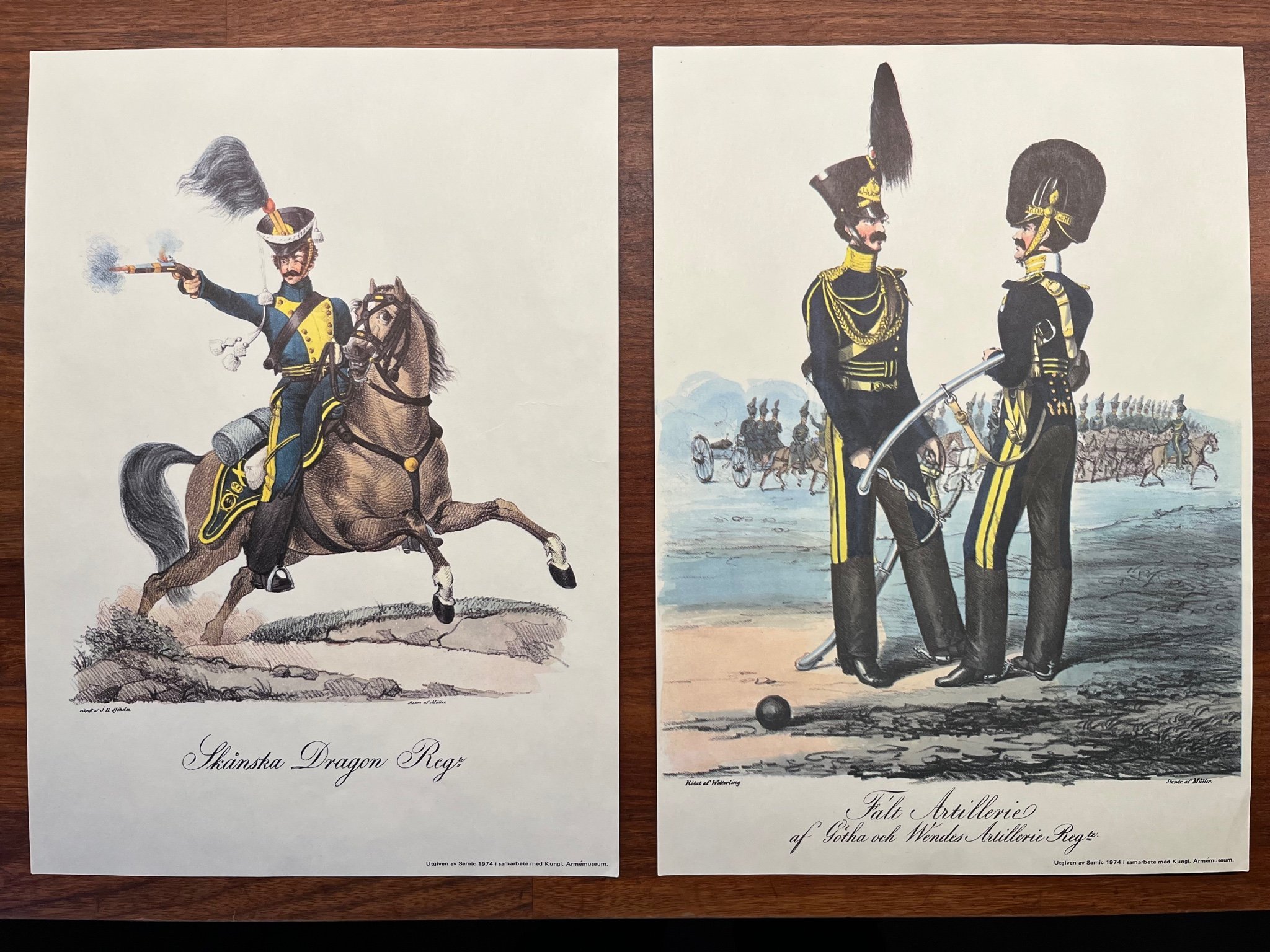 Planscher - Skånska Dragon Reg:te och Fält Arti.. | Köp på Tradera ...