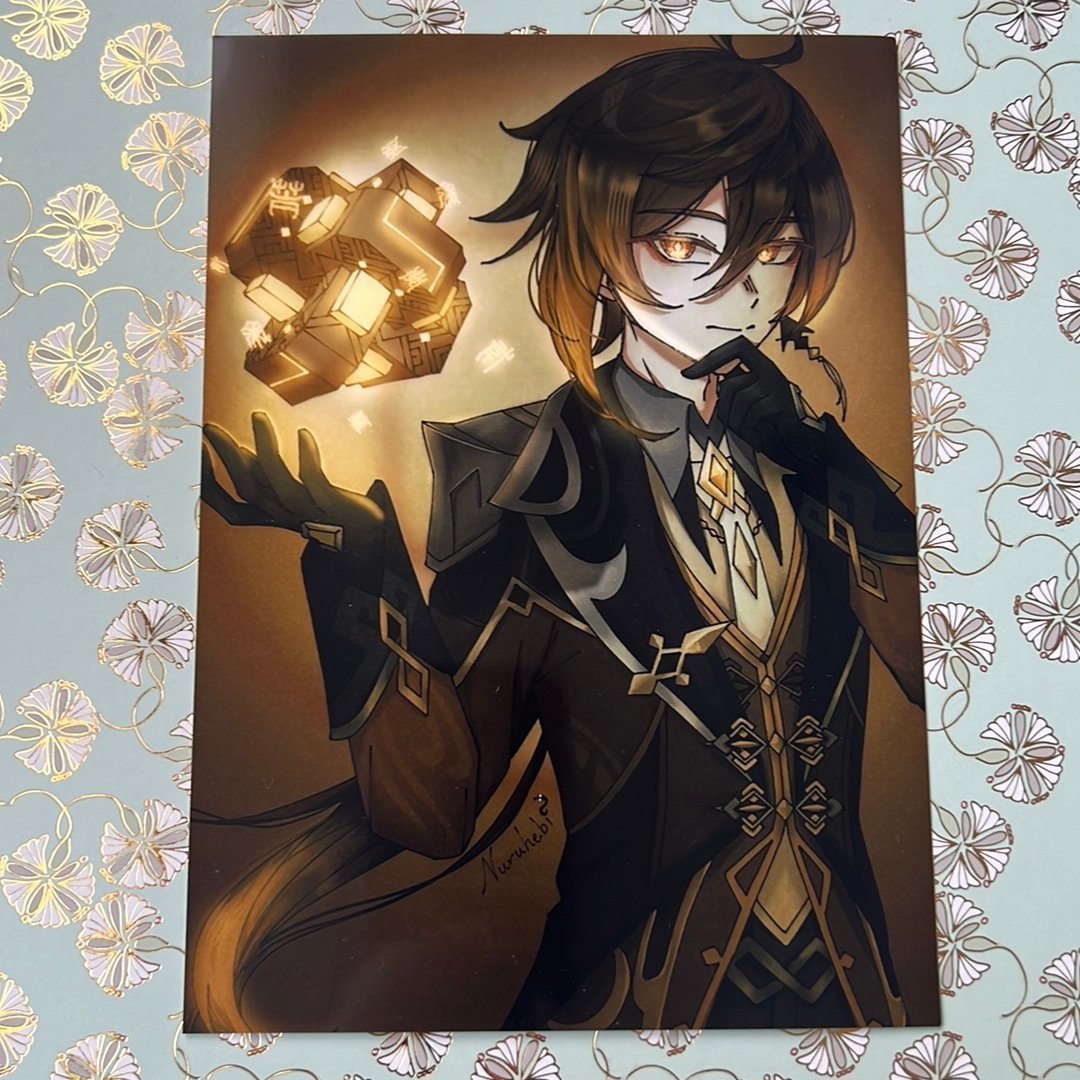 Genshin impact Zhongli print | Köp på Tradera (709601424)