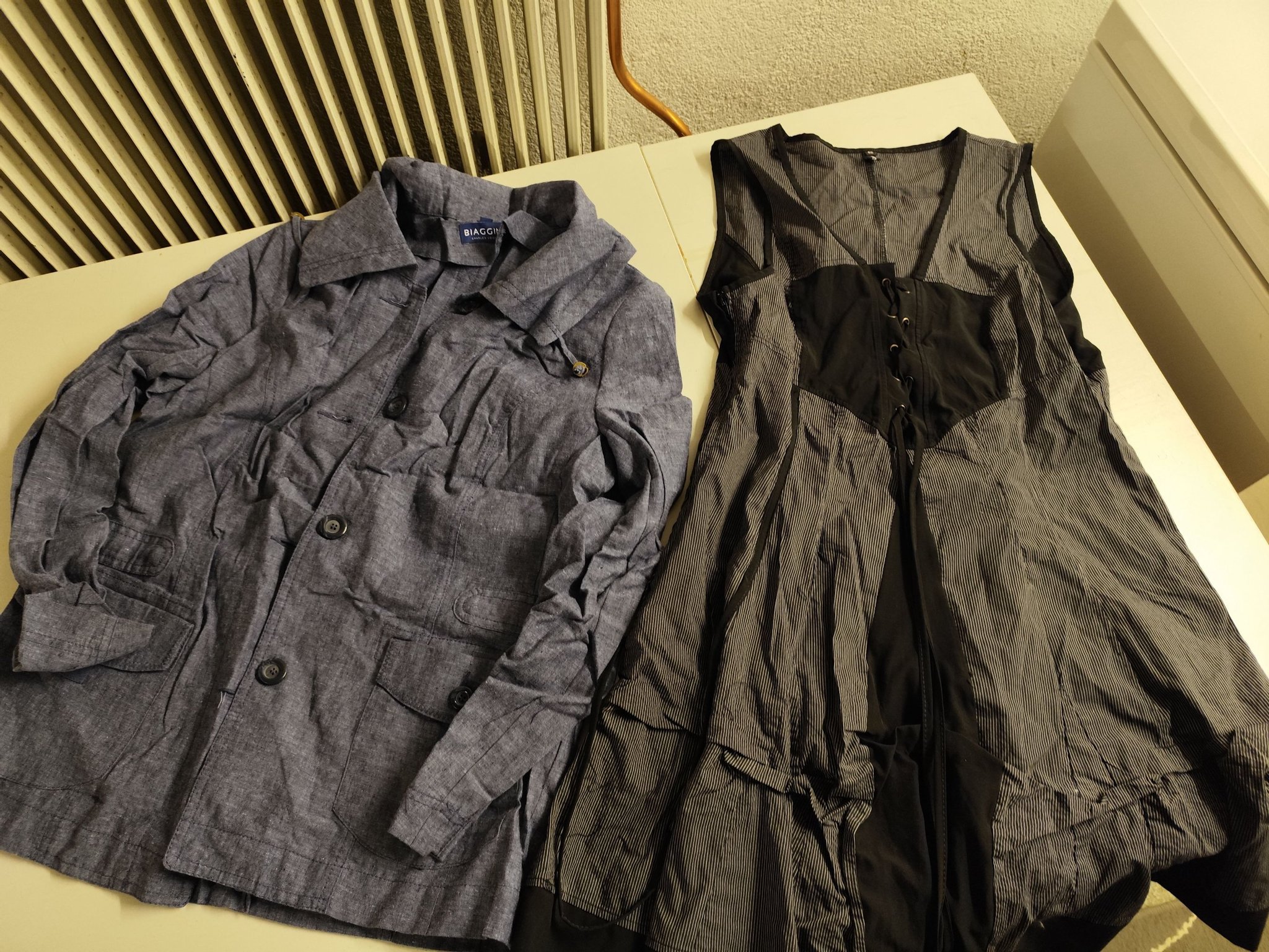 Elegant klänning och snygg denimjacka 40/42 | Köp på Tradera (705239646)