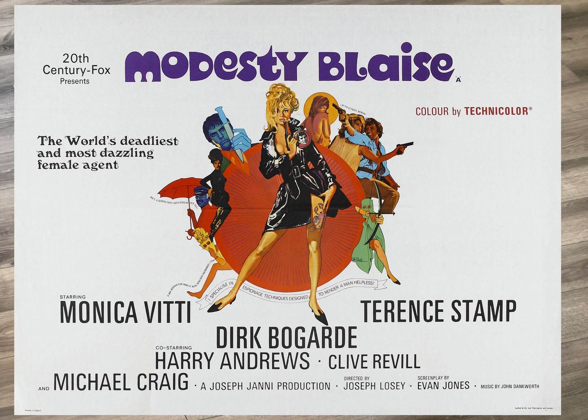 Se produkter som liknar MODESTY BLAISE THE MOVIE POST.. på Tradera ...