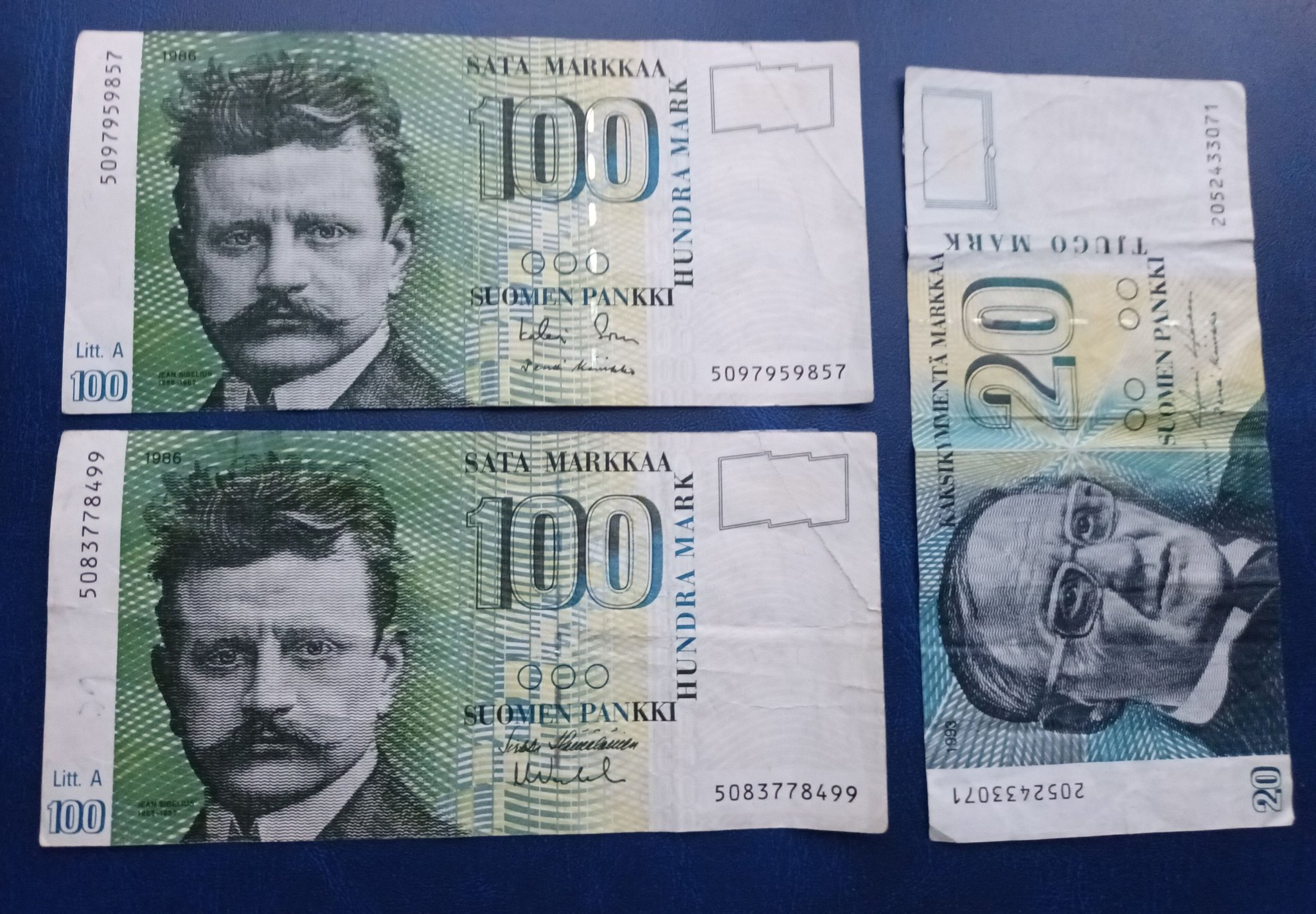 Se produkter som liknar Finska sedlar 20 & 100 Mark. på Tradera (570563633)