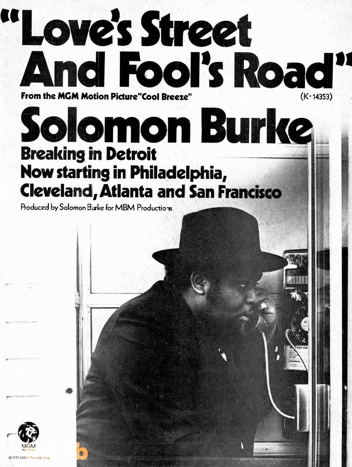 SOLOMON BURKE - LOVE'S STREET AND FOOL'S ROAD, .. | Köp på Tradera ...