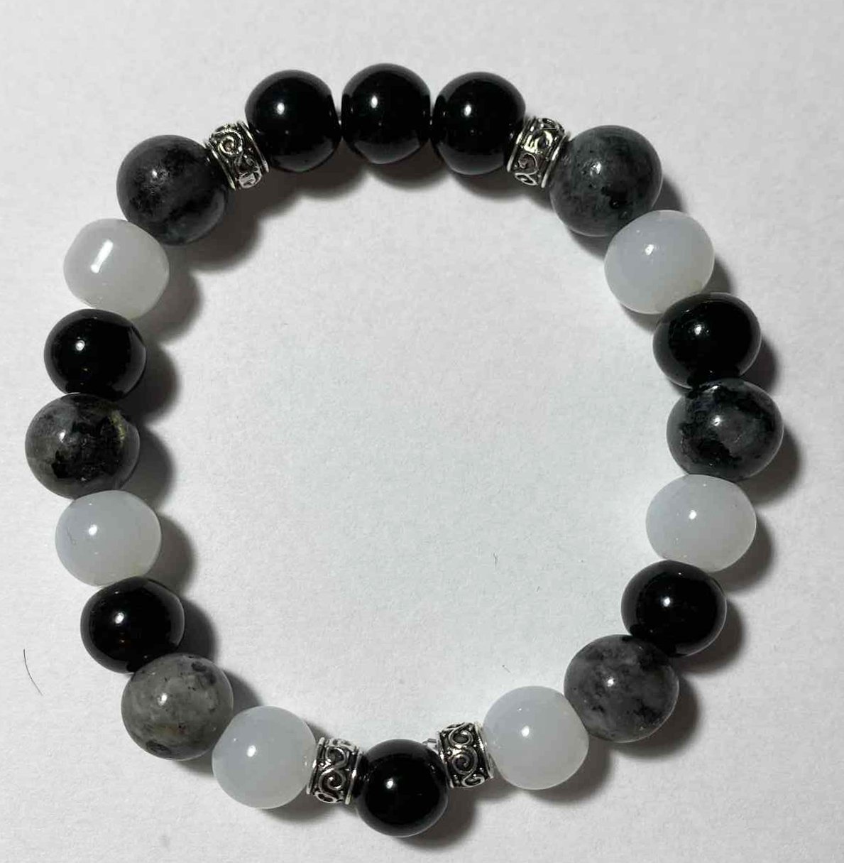 elt nytt elastiskt armband av obsidian, labrado.. | Köp på Tradera ...