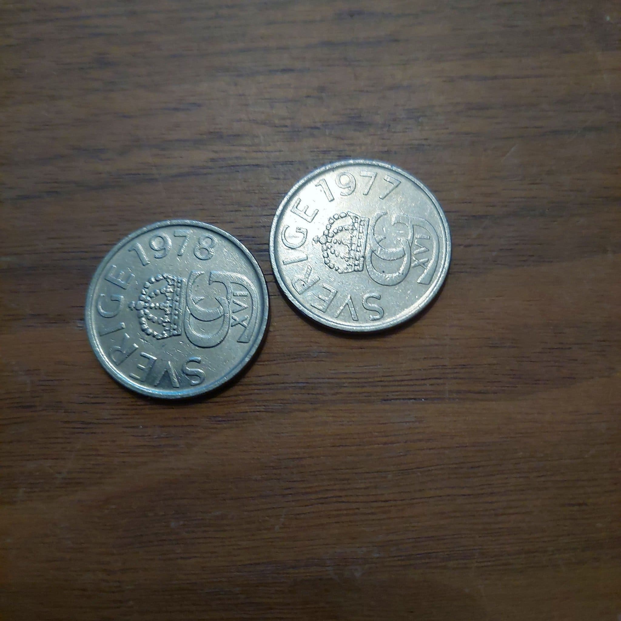 Svenska Mynt - 5 Kronor 77-78 | Köp på Tradera (713496509)