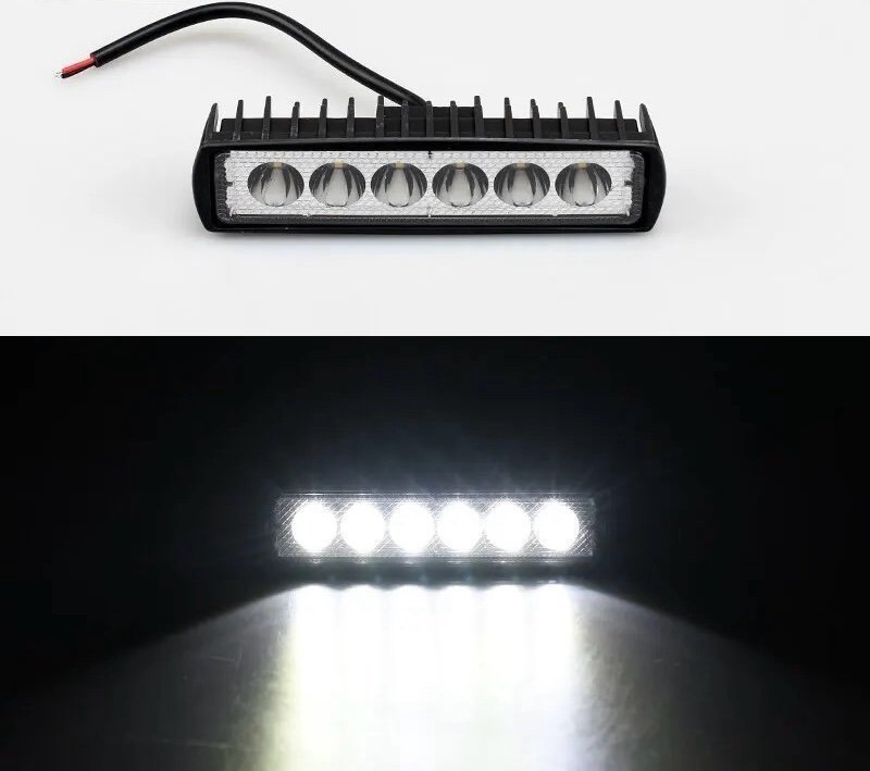 Ny 18W, 6 LED Ramp, 6000 K, 12V, Bakljus, Arbet.. | Köp på Tradera ...