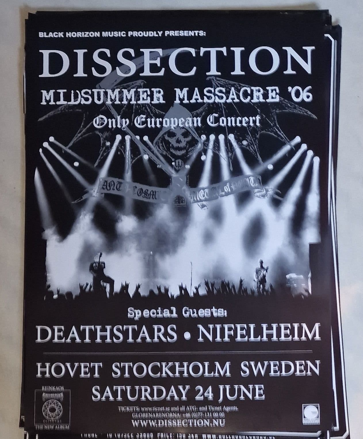 One ORIGINAL Tour Poster 06. DISSECTION. Black .. | Köp på Tradera ...
