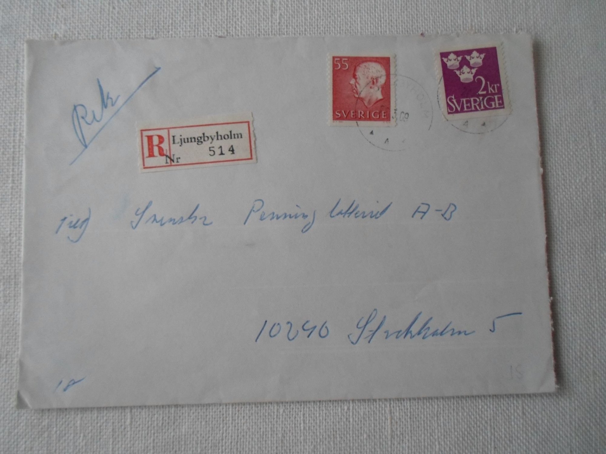 Ljungbyholm 1969 REK brev svag stämpel | Köp på Tradera (645620938)