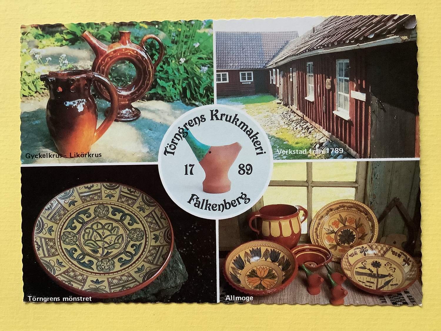 Kort Törngrens Krukmakeri Falkenberg oskrivet | Köp på Tradera (659009965)
