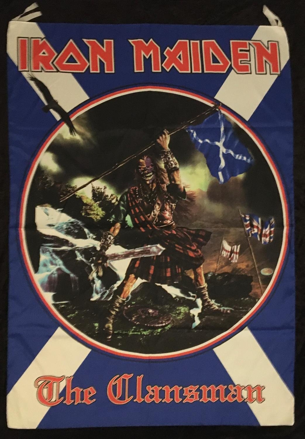 IRON MAIDEN - CLANS MAN posterflagga Big size 1.. | Köp på Tradera ...