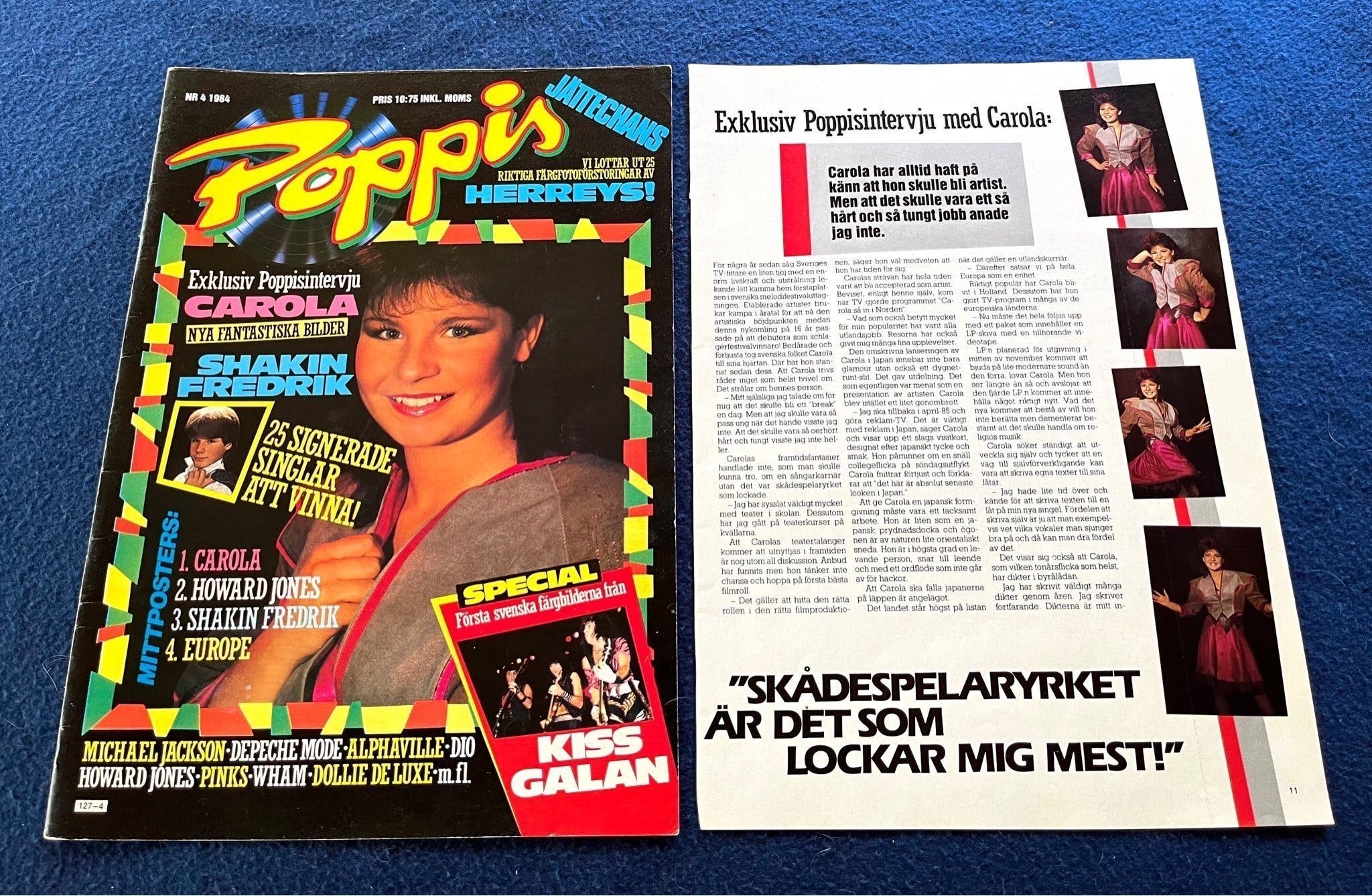 Carola Häggkvist 1984 Reportage clips poster - .. | Köp på Tradera ...