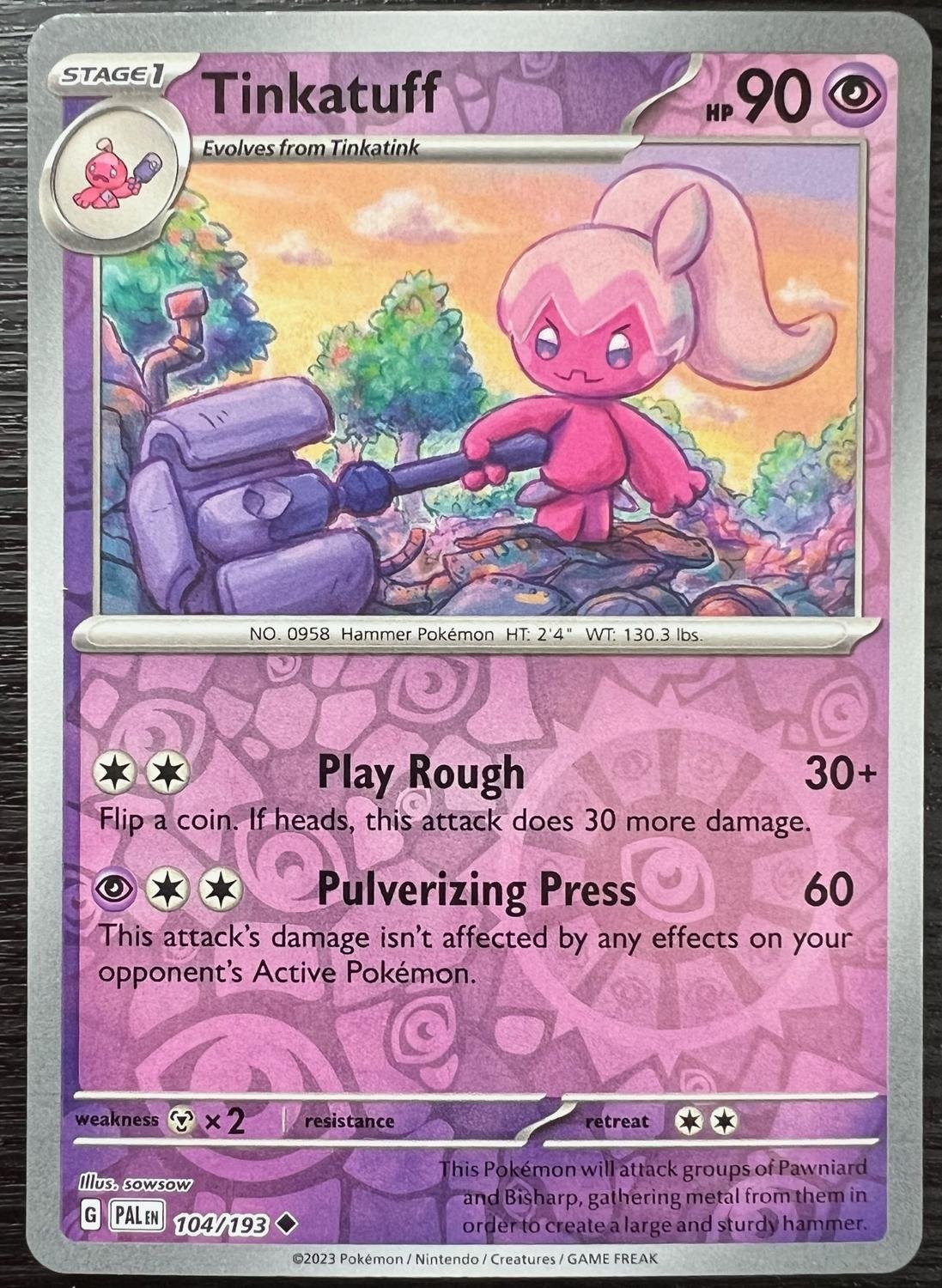 Tinkatuff 104/193 Pokémonkort - Paldea Evolved | Köp på Tradera (700633222)