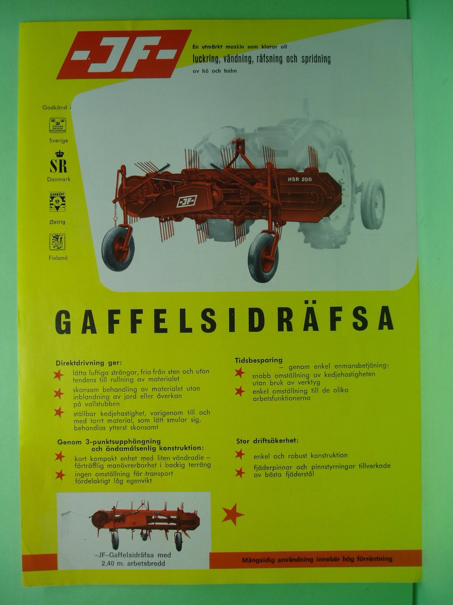 Broschyr Traktor redskap JF Gaffelsidräfsa..And.. | Köp på Tradera ...