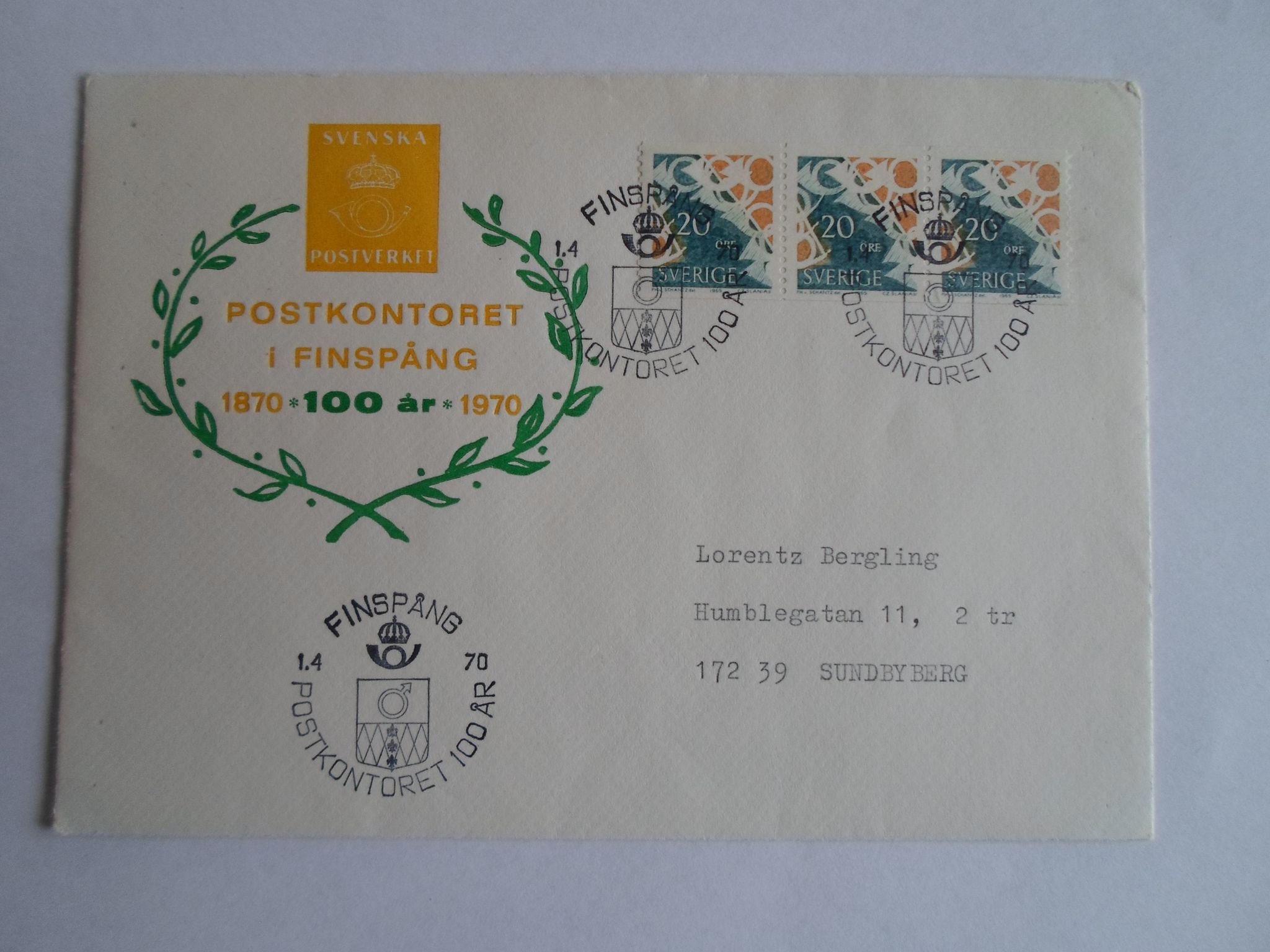 Finspång 1/4 70 Postkontoret i Finspång 100 år .. | Köp på Tradera ...