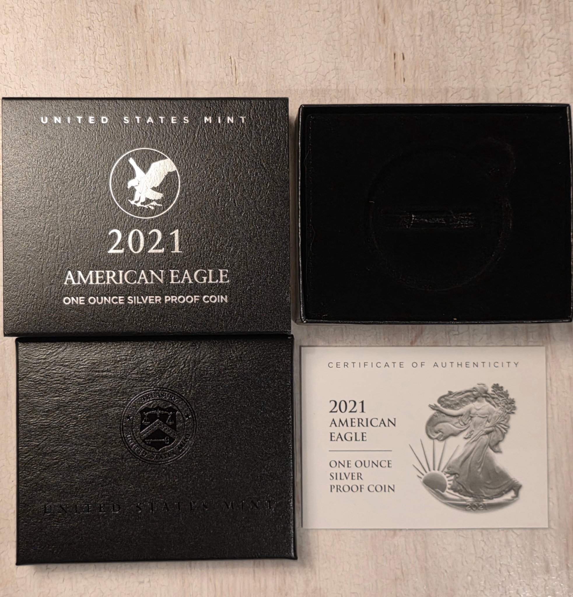 2021 American Eagle One Ounce Silver Proof NO C.. | Köp på Tradera ...