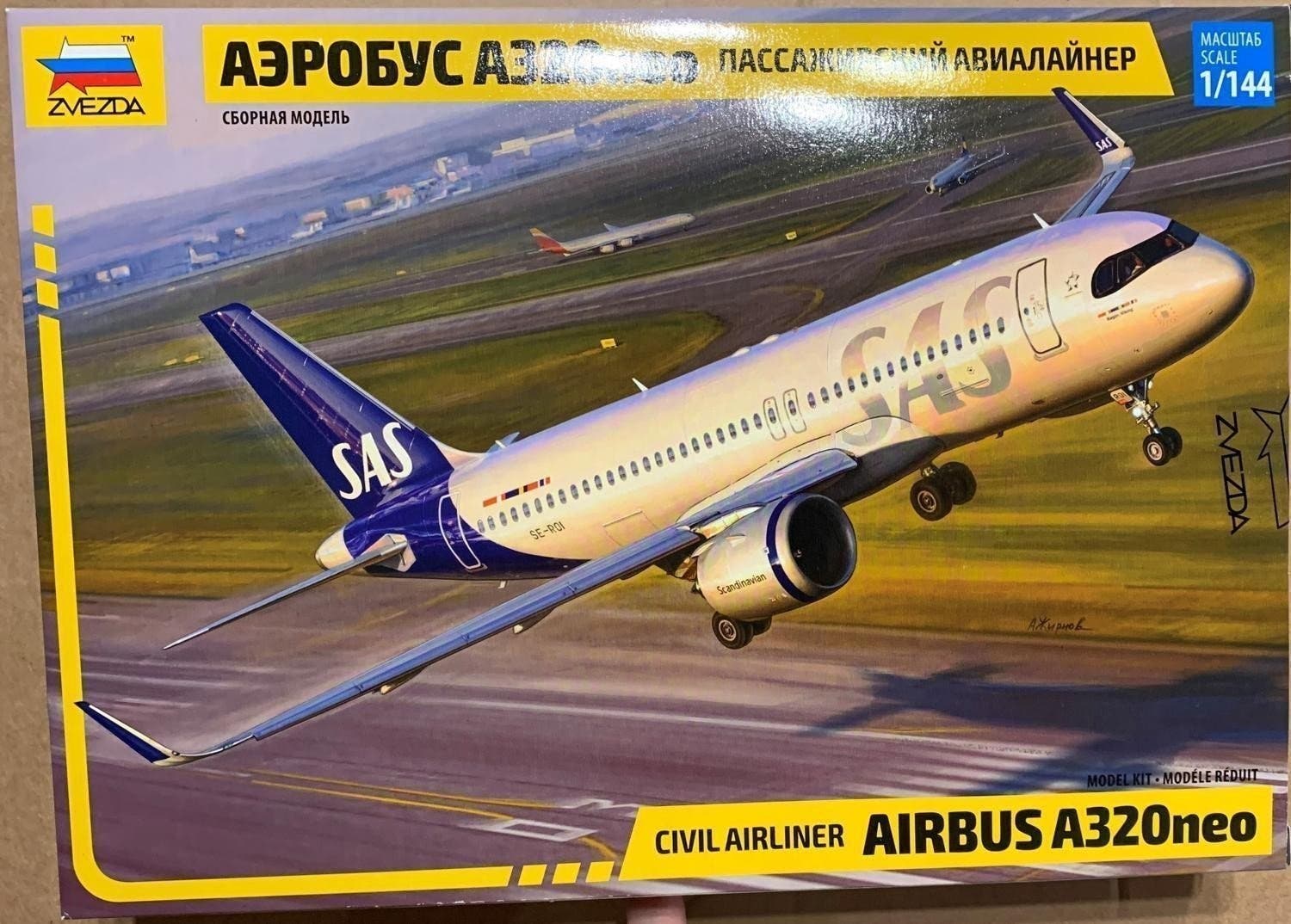 Airbus A320neo with SAS Decals 1/144 Airliner Z.. | Köp på Tradera ...