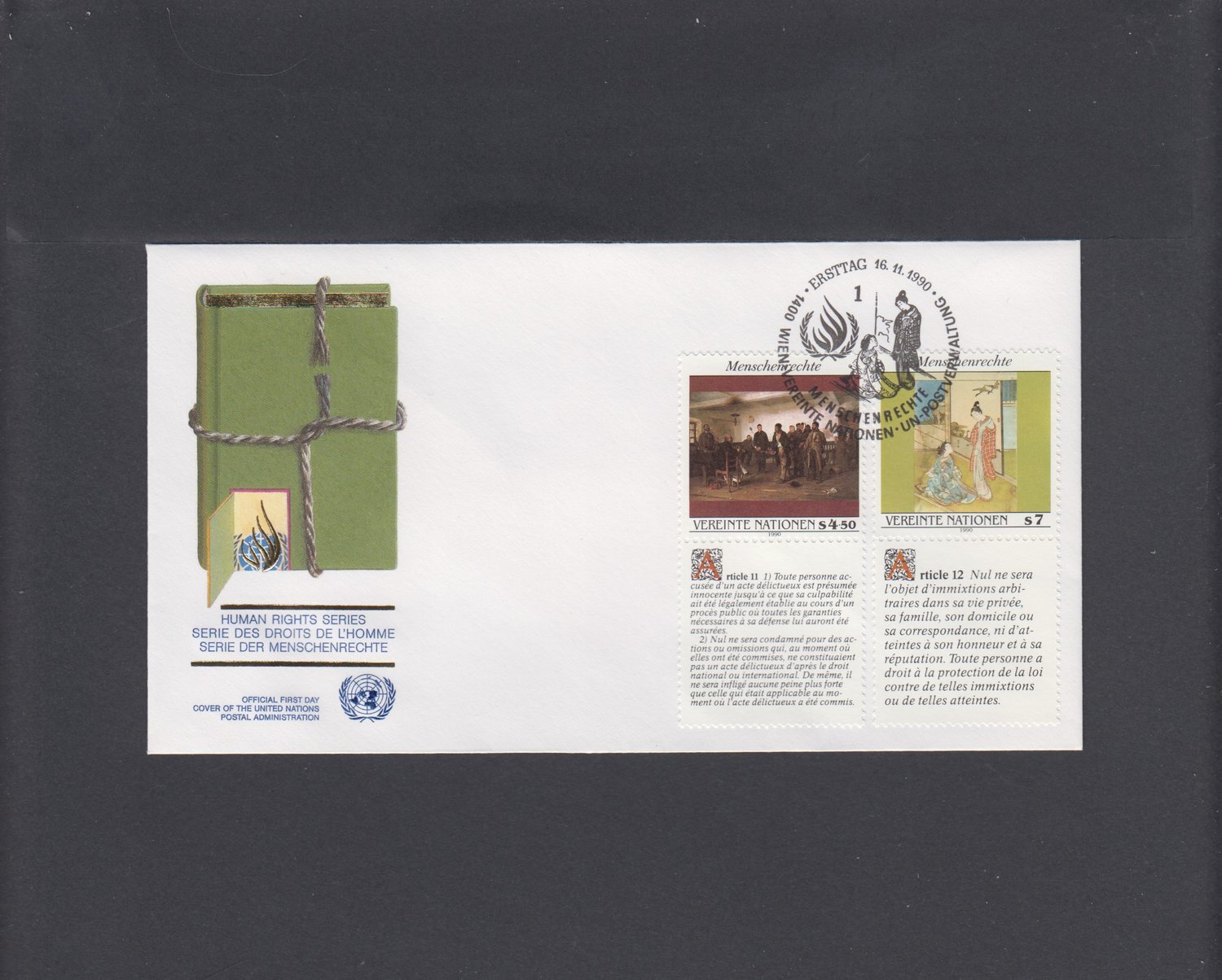 UNITED NATIONS. FDC från 1990 med vinjett. VACK.. | Köp på Tradera ...