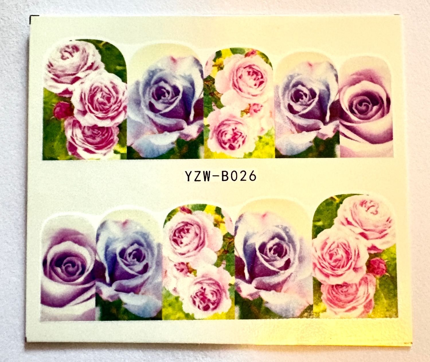 Ark nail art stickers lila rosa rosor realistis.. | Köp på Tradera ...