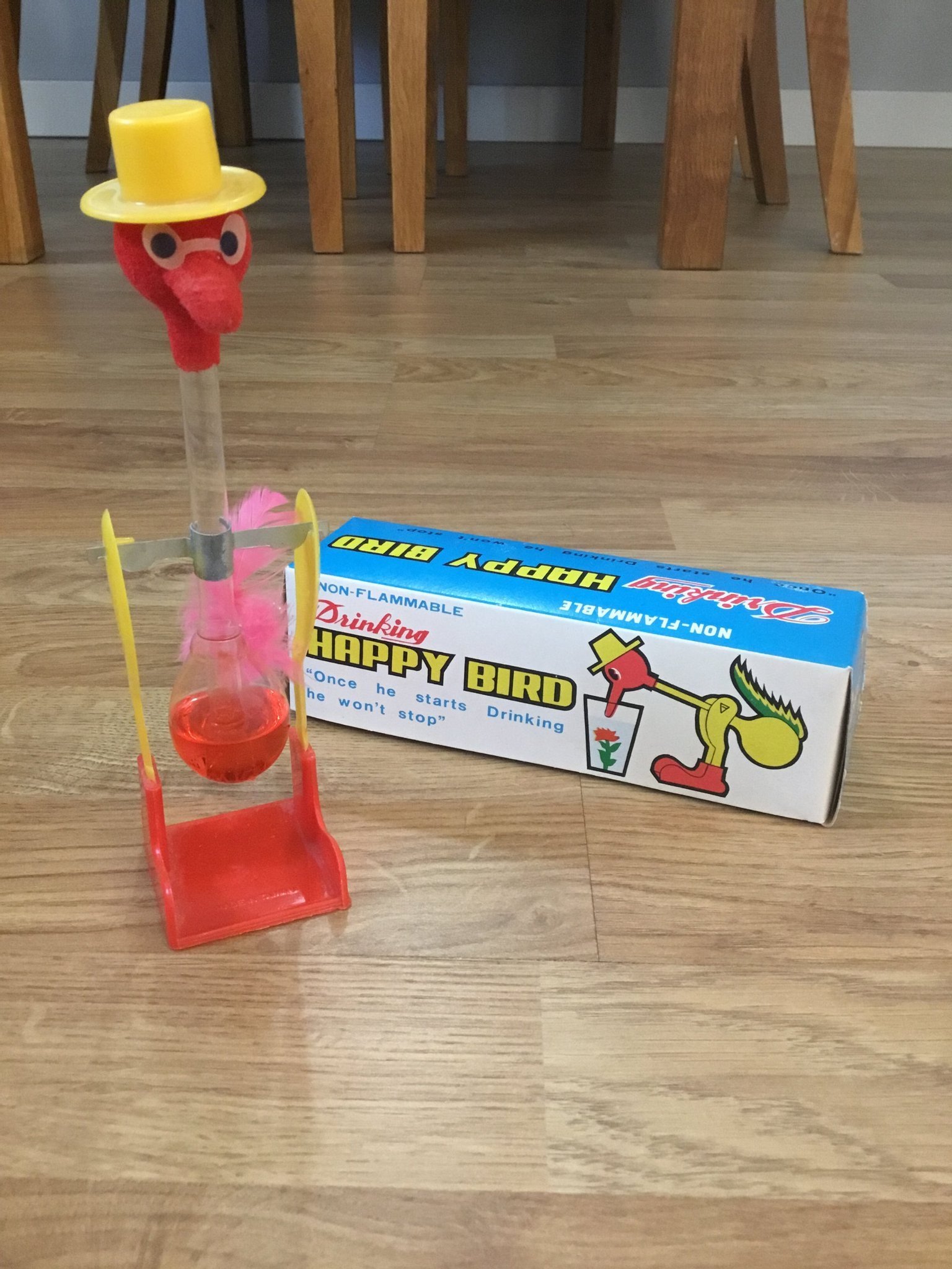 Vintage drinking happy bird, År 1960-Tal Made i.. | Köp på Tradera ...