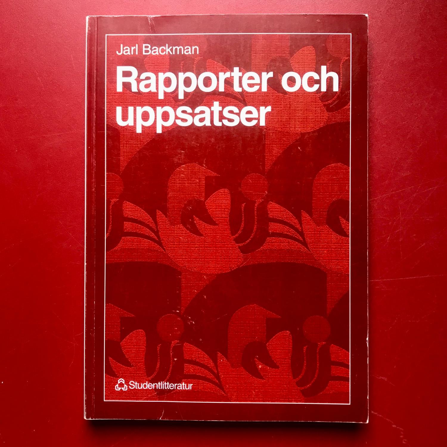 RAPPORTER OCH UPPSATSER Jarl.. | Köp från Haldins_Hylla på Tradera ...