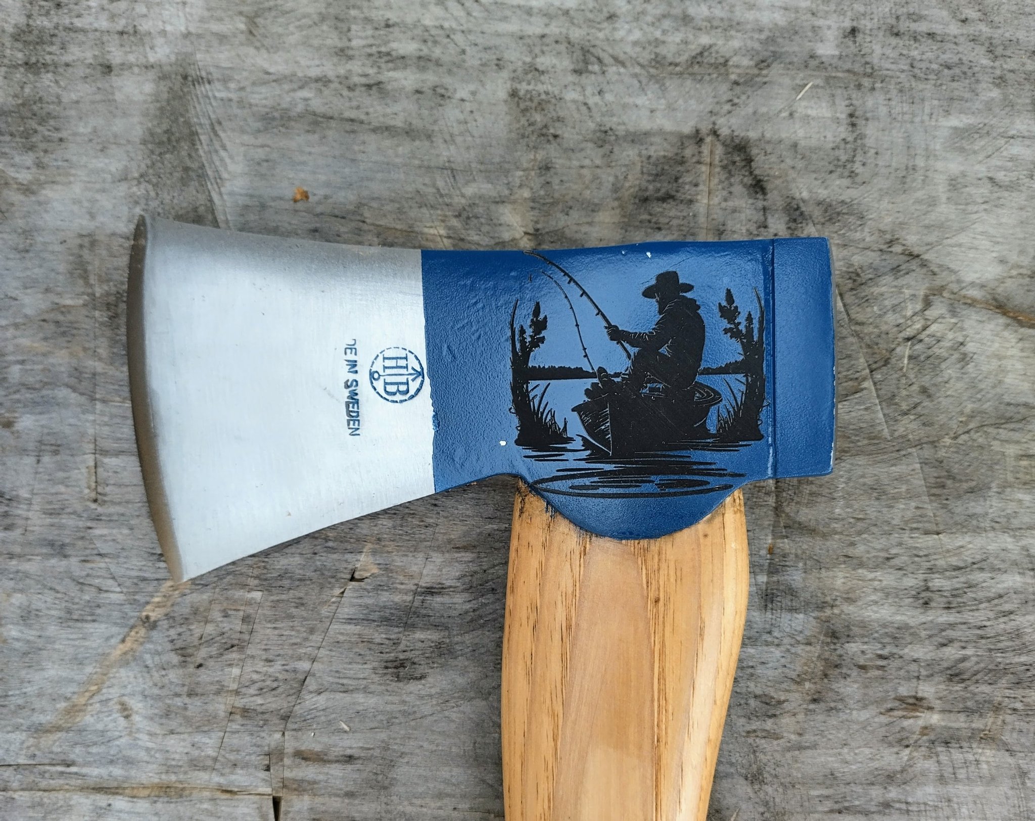 Restored HB axe with fishing .. | Köp från JohannesYxor på Tradera ...