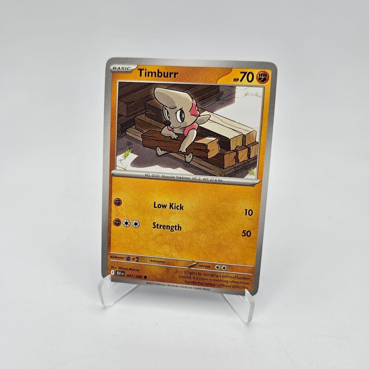 Timburr 047/086 Black Bolt BLK, Pokémon TCG 2025 | Köp på Tradera ...