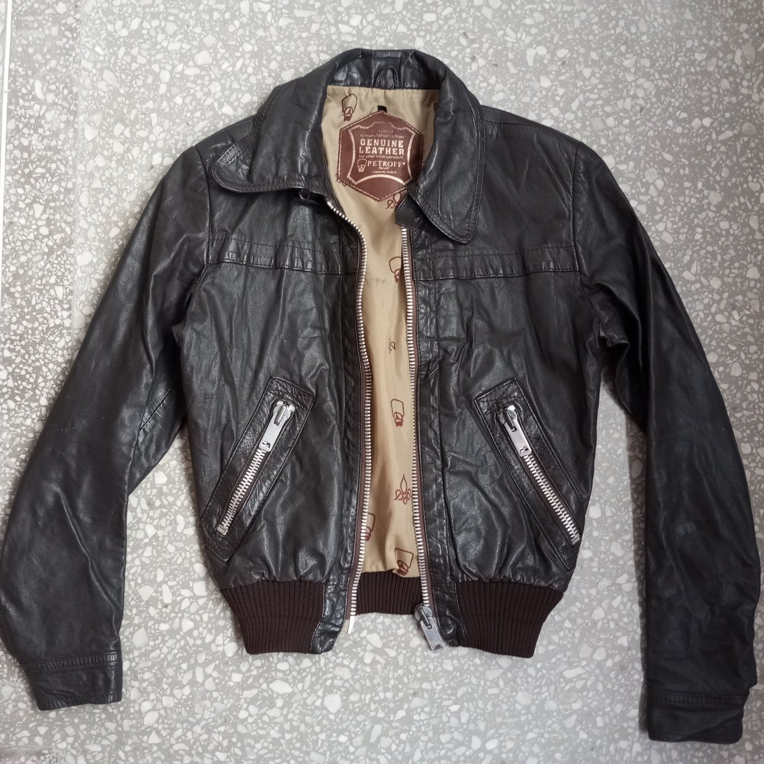 PETROFF Äkta skinnjacka Vintage | Köp på Tradera (712370325)