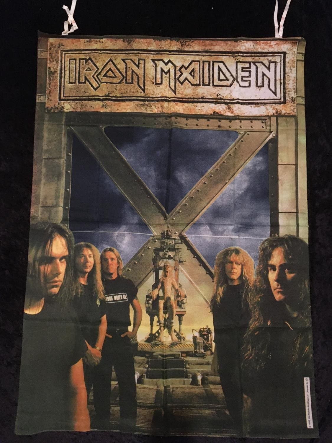 IRON MAIDEN - X FACTOR. Poster flagga Samlarobj.. | Köp på Tradera ...