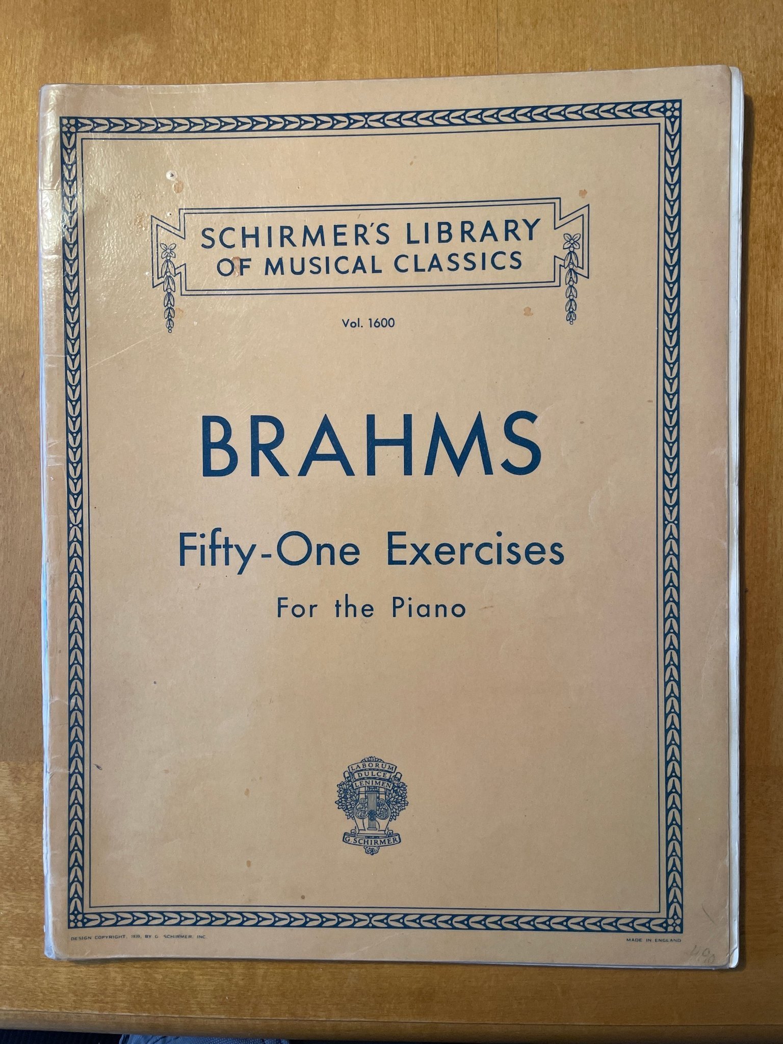 Brahms Fifty-One Exercises For the Piano, Schir.. | Köp på Tradera ...