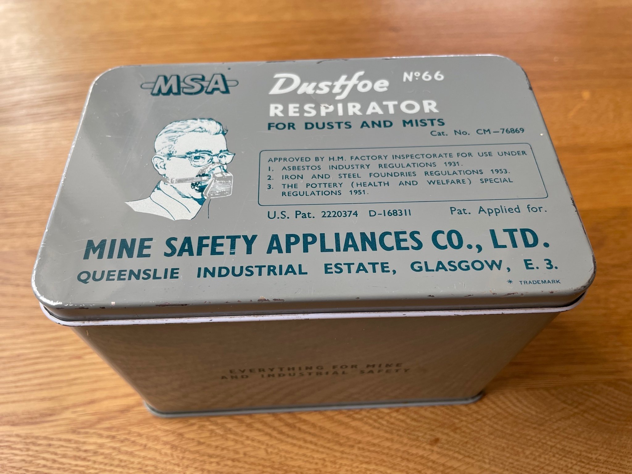 MSA Dustfoe No. 66 Respirator Förvaringslåda i .. | Köp på Tradera ...