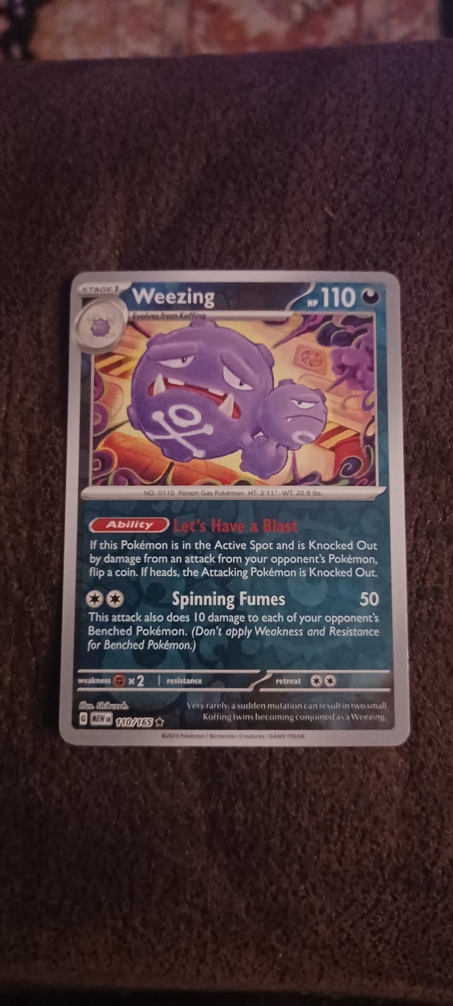 Weezing 110/165 reverse , mew 151 | Köp på Tradera (709687531)