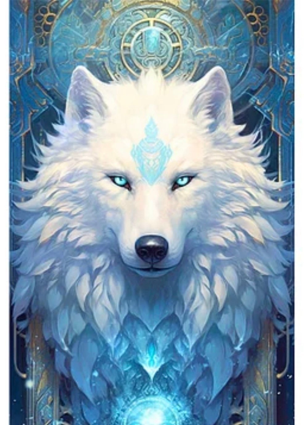 Vit Varg / Totemdjur / Diamond Painting | Köp på Tradera (697219267)